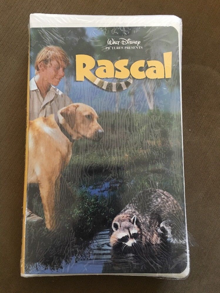 Walt Disney - Rascal RARE BIG Clamshell Case VHS Billy Mumy pet raccoon ...