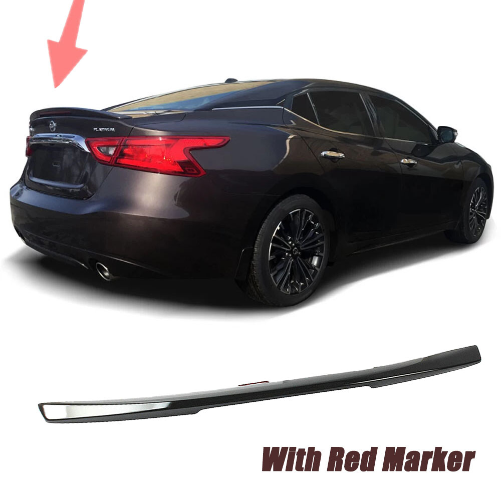 Fit For NISSAN Maxima Rear Spoiler Trunk Wing Gloss Black w/ LED Light ...