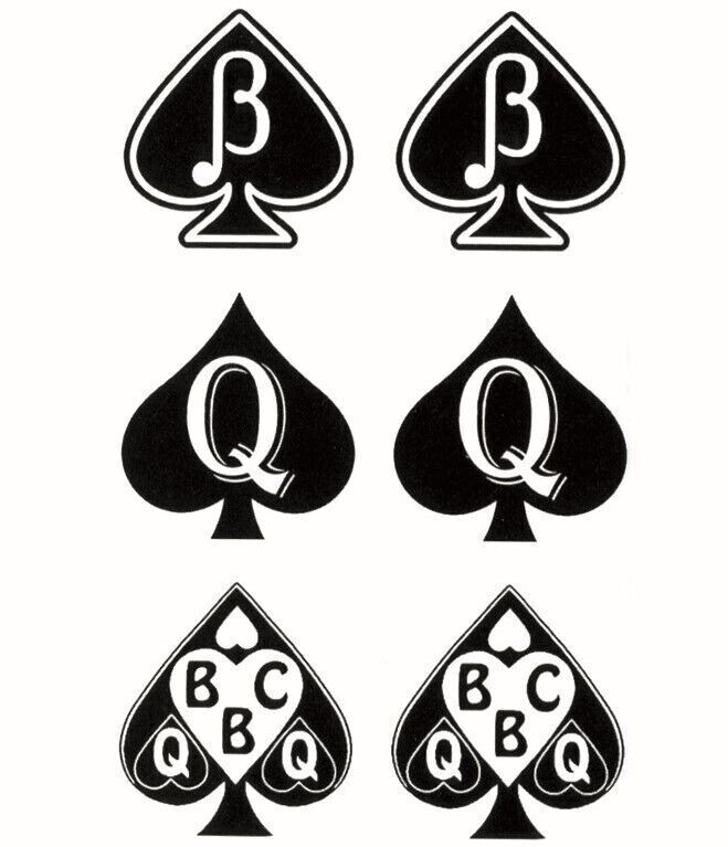 Beta Spade Tattoos 15 X " JACK OF SPADES " BETA BOY SISSY Temporary
