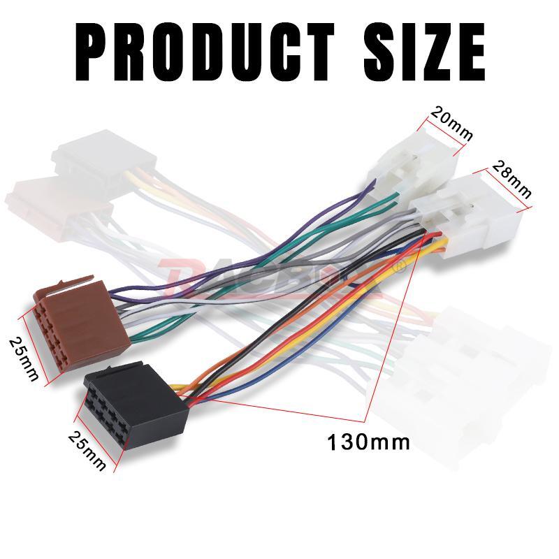 ISO Car Stereo Radio Harness Wiring Plug Cable Adapter For Toyota ...