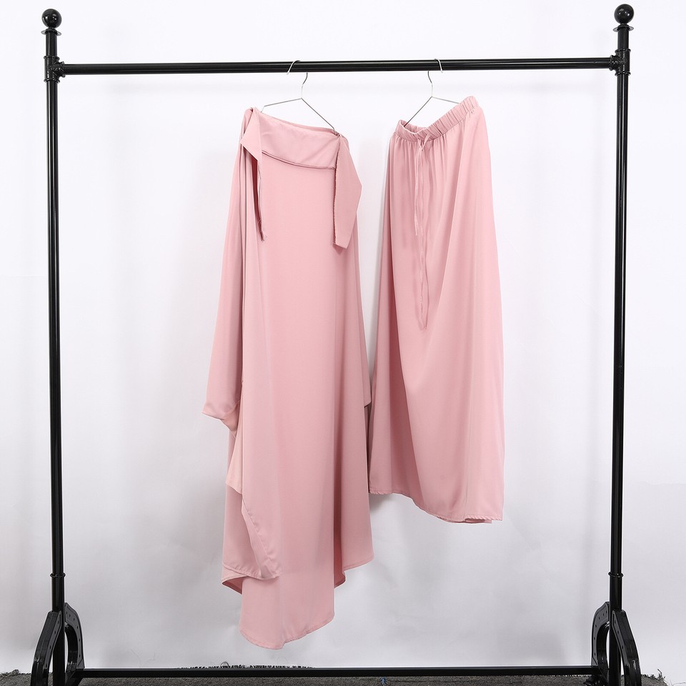 Khimar Hijab Burqa Caftan Muslim Women Kaftan Abaya Islamic Set Ramadan ...
