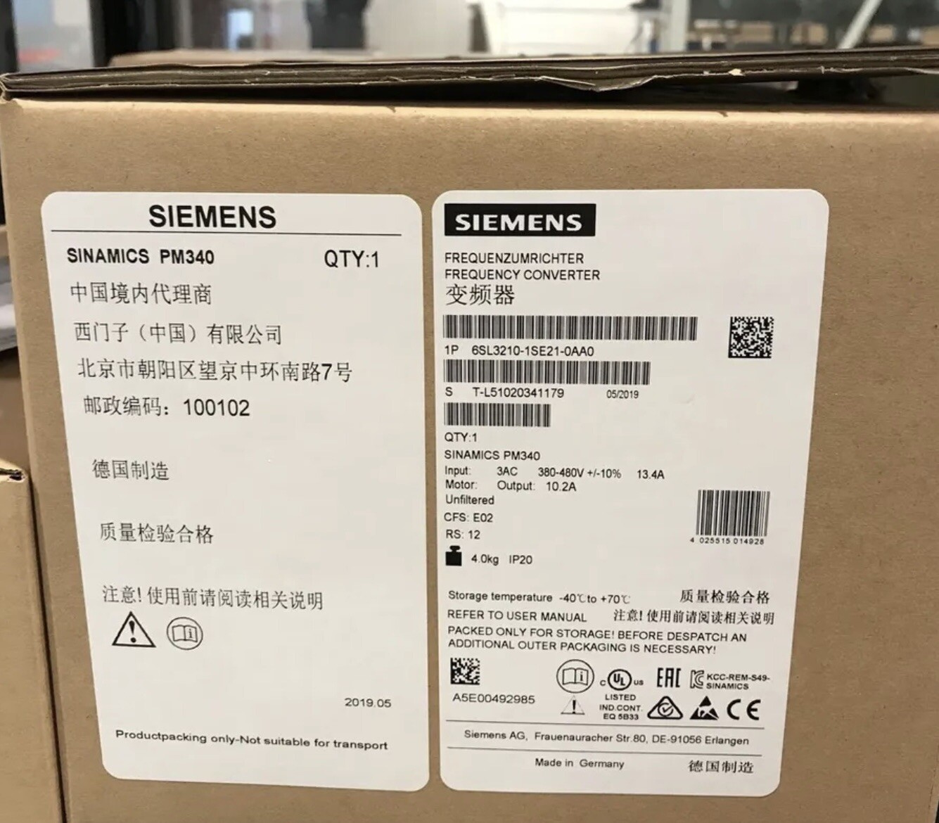 SINAMICS PM340 Power Module 6SL3210-1SE21-0AA0 New In Stock Fast ...