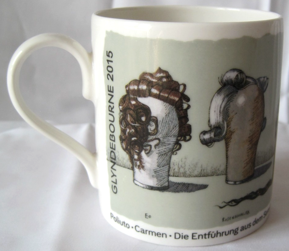 Glyndebourne Opera Mug 2015 Simon Dorrell Wigs. Saul, Rosenkavalier Etc ...