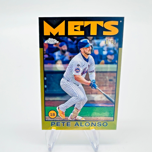 2024 Topps Chrome Lids Mitchell & Ness Pete Alonso /50 gold Refractor ...