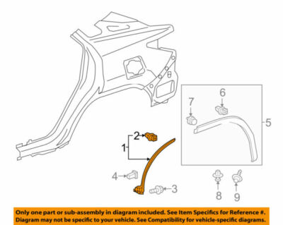 75874-48020 Toyota Moulding, quarter panel wheel opening, lh 7587448020 ...