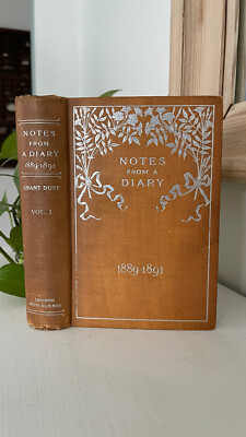 Decorative Victorian Floral Cover Notes From a Diary 1889-1891 , Good ...