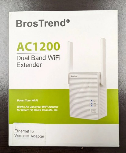 BrosTrend AC1200 Ethernet To Wi-Fi Adapter Model AC7 Range Extended ...