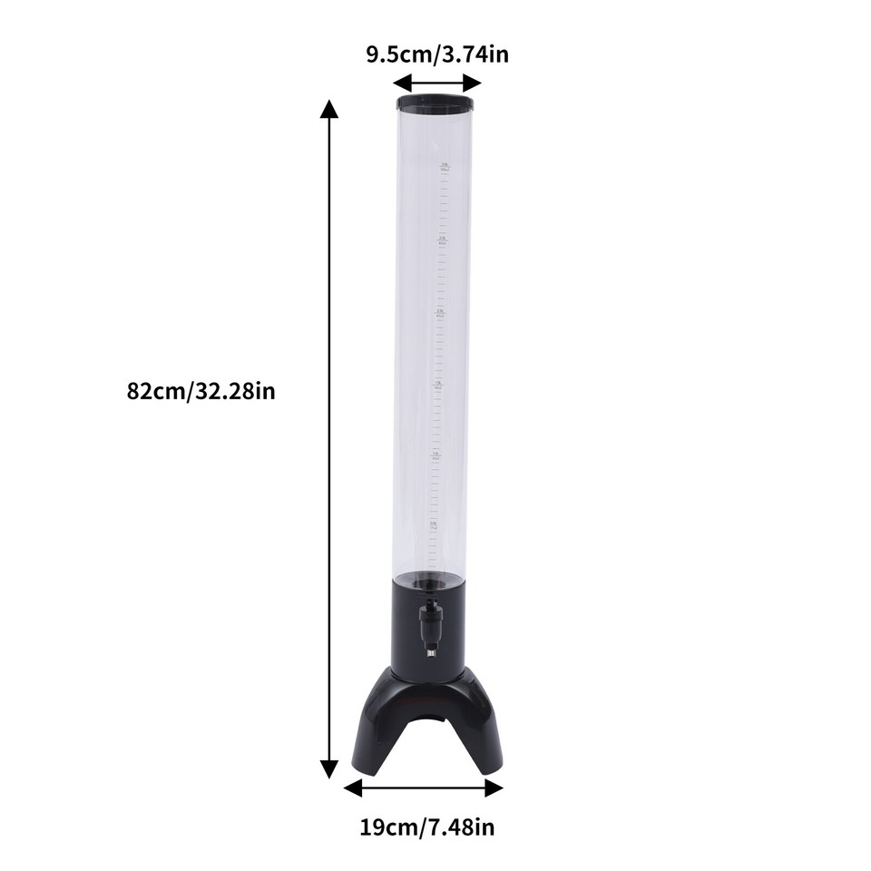 3L Beer Tower Dispenser, Clear Liquor Tower Dispenser with Removable ...