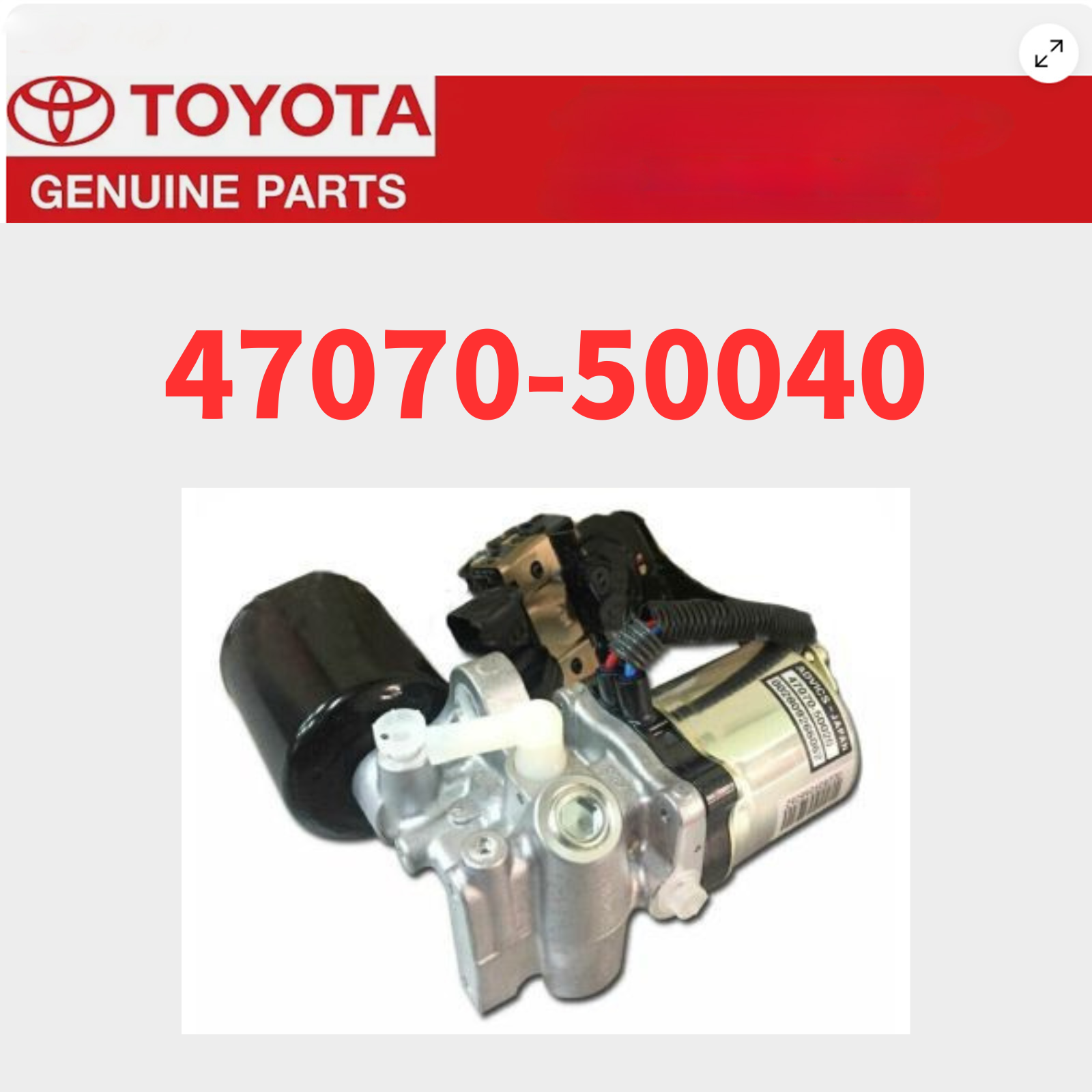 TOYOTA LEXUS LS460L LS600H Brake Booster Pump ASSY 47070-50040 OEM | eBay