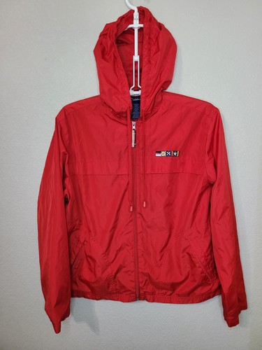 Vintage Catalina Jacket Women Medium Red Windbreaker Mesh Lined Full ...