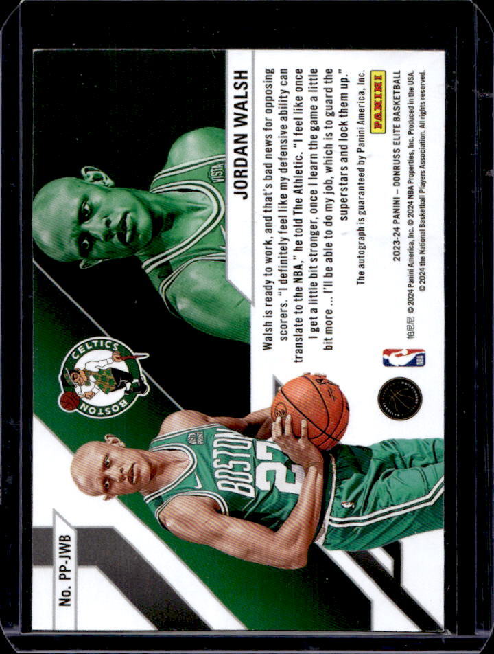 2023-24 Donruss Elite Jordan Walsh Pen Pals Rookie Auto Autograph RC ...