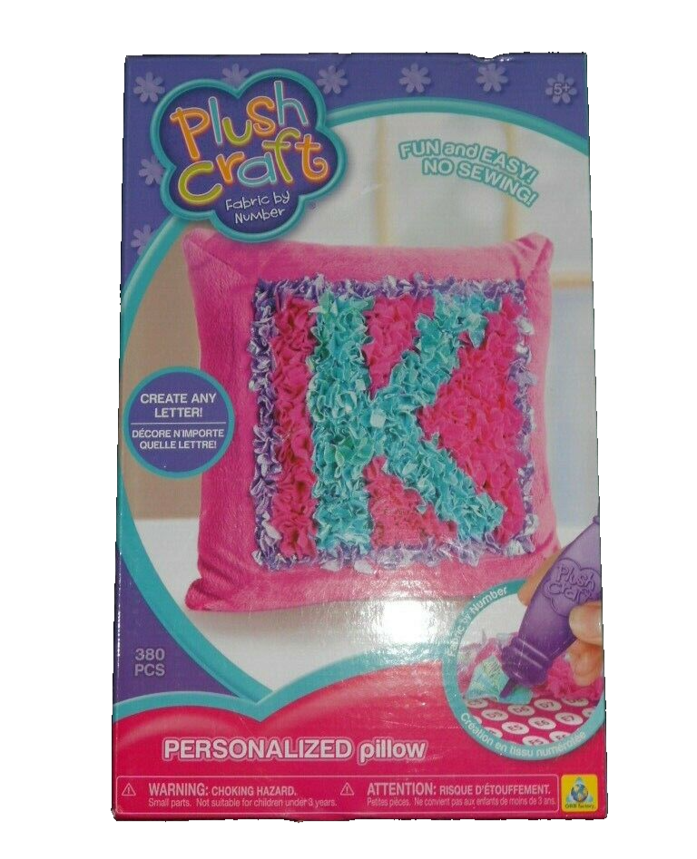 The Orb Factory Plush Craft Fabric by Number Personalized Pillow Kit ...