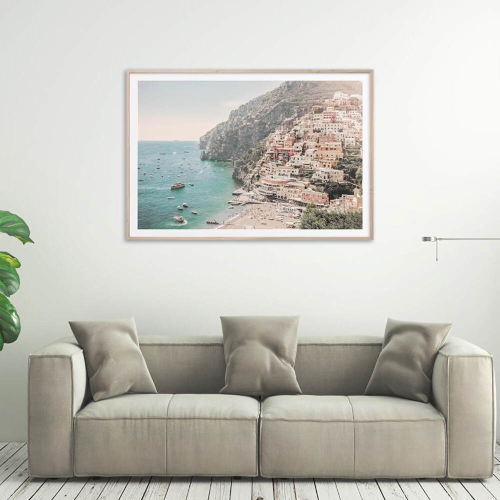 Wall Art 40cmx60cm Italy Amalfi Coast Wood Frame Canvas | eBay