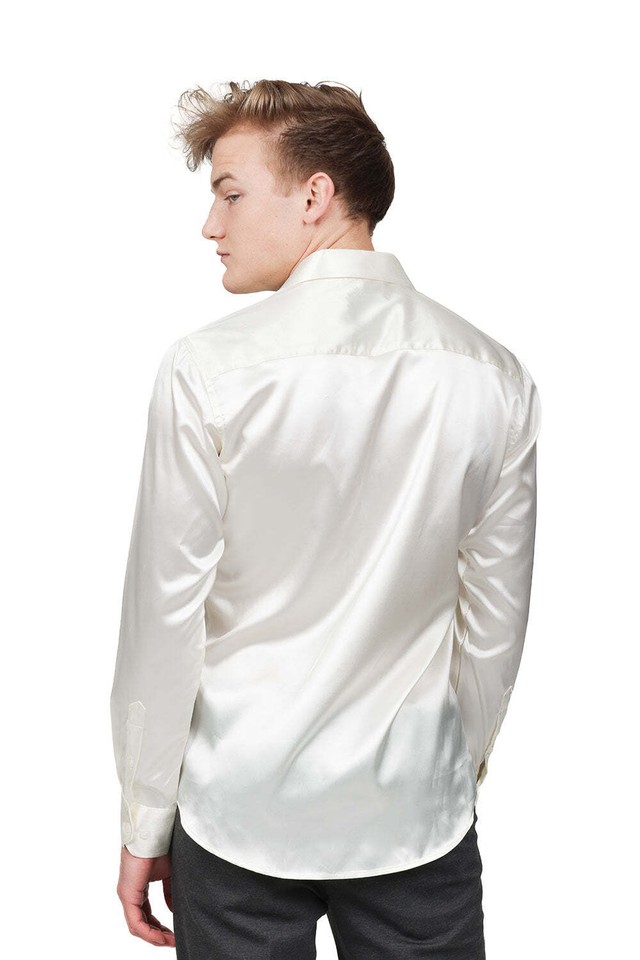BARABAS Mens Luxury Metallic Long Sleeve Button Down Shiny shirts B312 ...