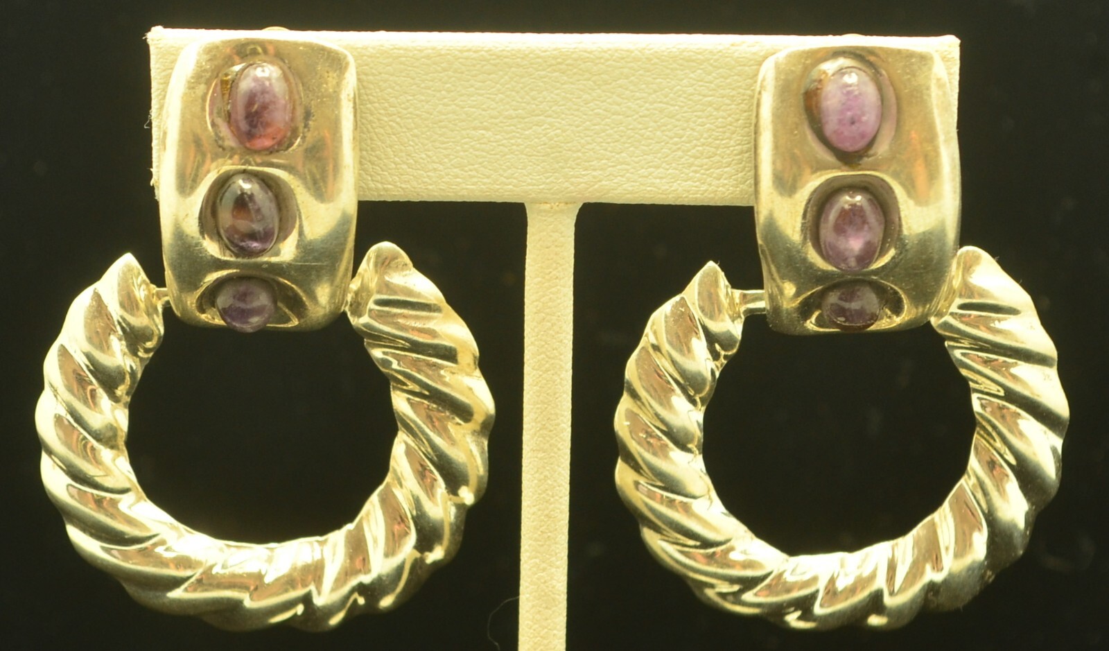 Sterling Silver Small Hoop & Red Stones Clamp On Earrings #FMU250 | eBay