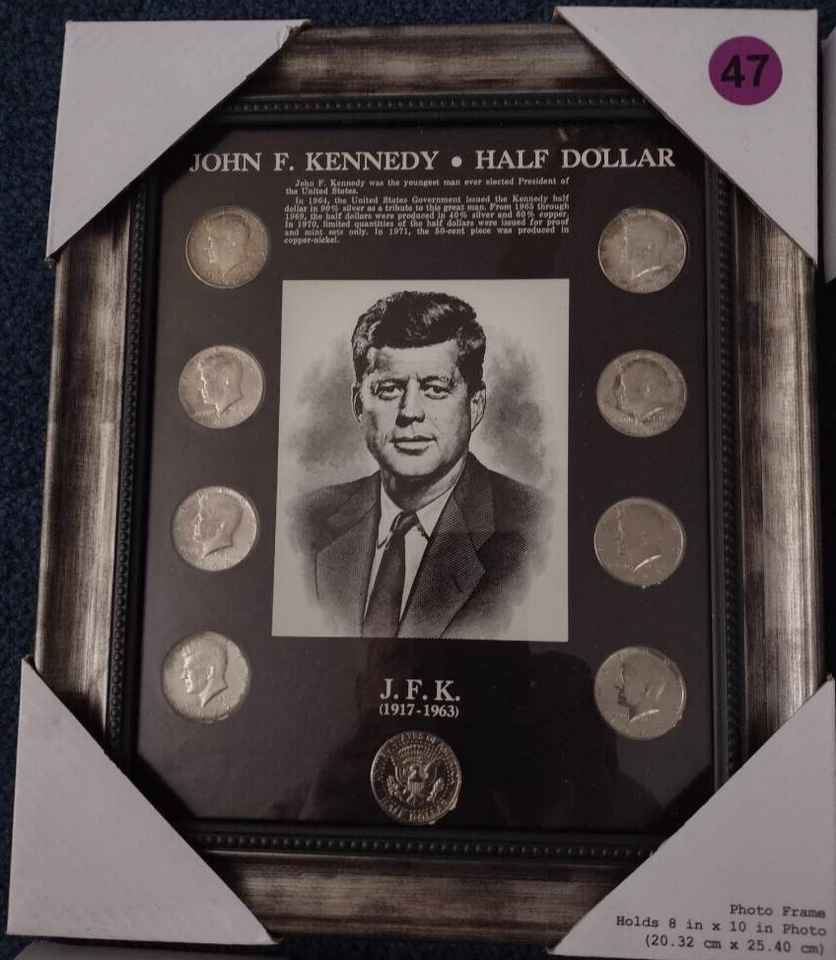 4-VINTAGE -HISTORICAL COIN SETS in "NEW" SOLID WOOD 8 X 10 FRAMES W ...
