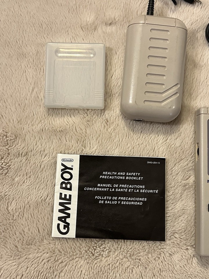 Original Game Boy DMG-01 Console w/ Game & Rechargeable Battery Pack ...