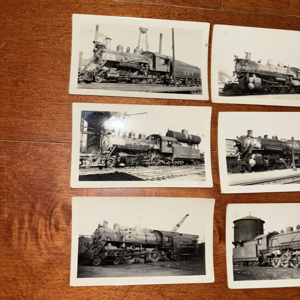 Lot 9 Vintage 1930s Steam Locomotive Photos Robert M Hanft Railroad | eBay