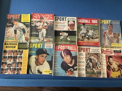 10 1950’s Vintage Sports Magazines Baseball Football Boxing Free ...