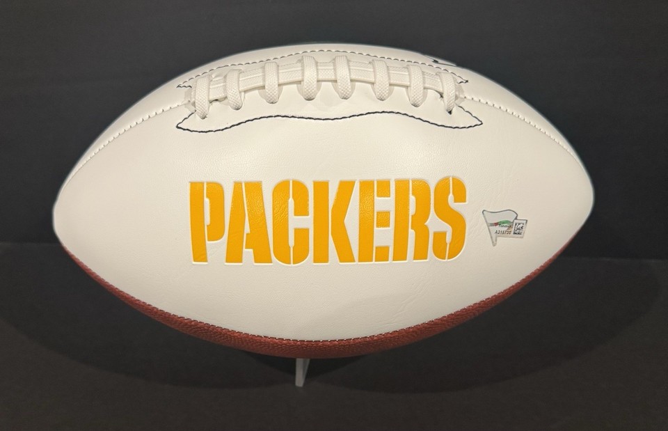 Aaron Rodgers Green Bay Packers Rare Signed Football Autographed with ...