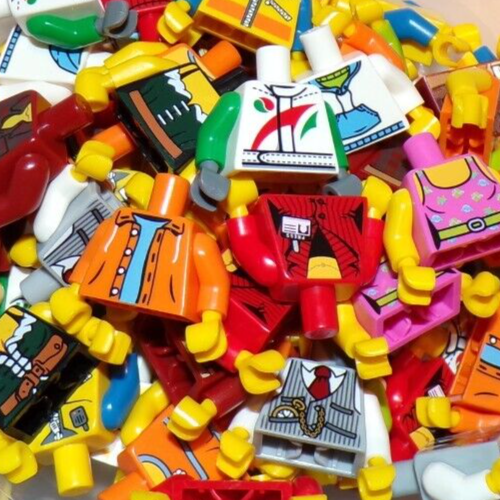 Lego Lot 25 New Mixed Minifigure Torso Upper Body Parts Bulk | eBay