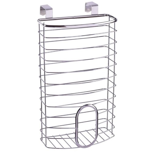 Over the Cabinet Basket Dispenser Door Grocery Plastic Bag Holder ...
