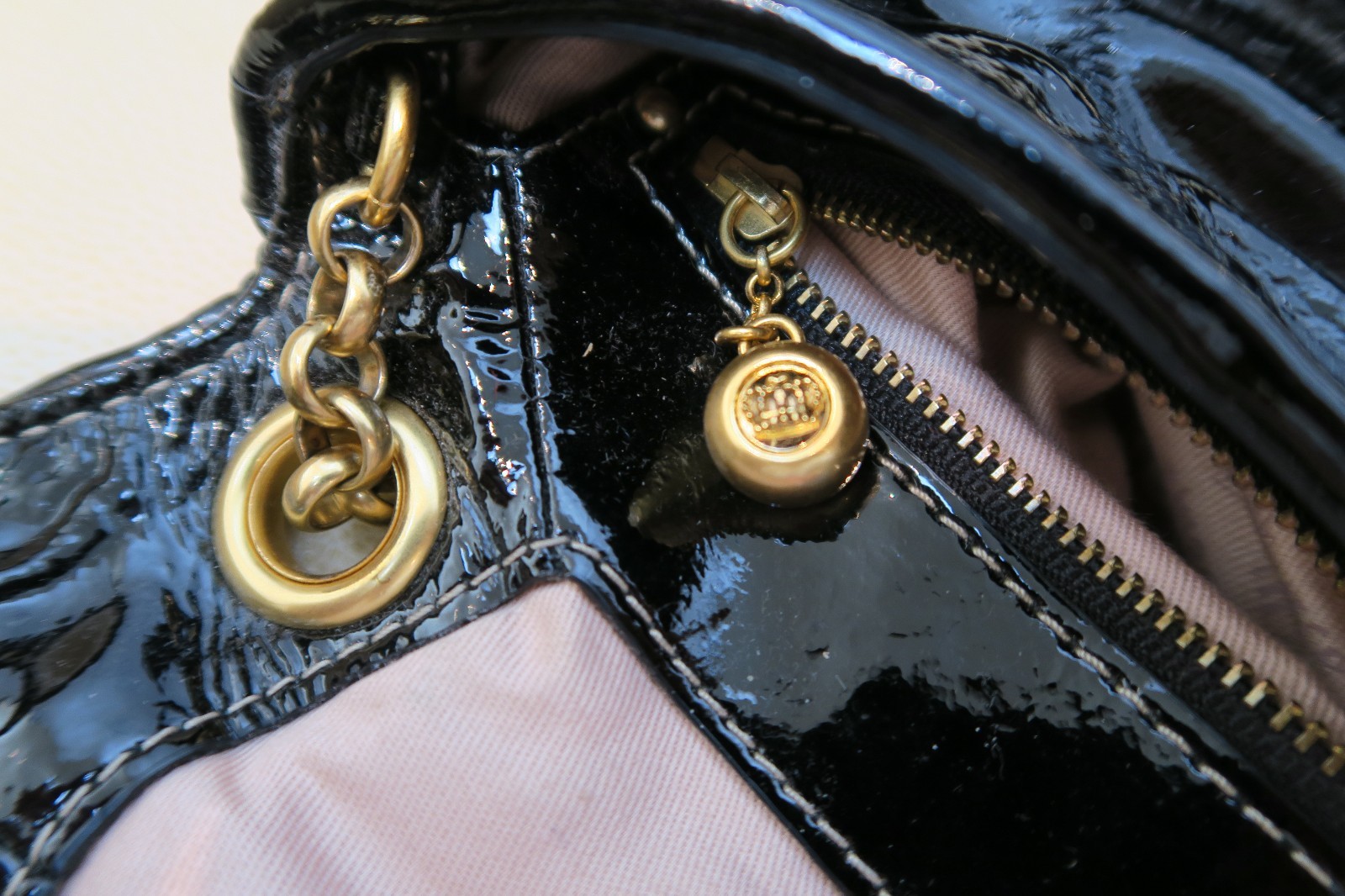 Black Patent Leather Juicy Long Chain Bag | eBay