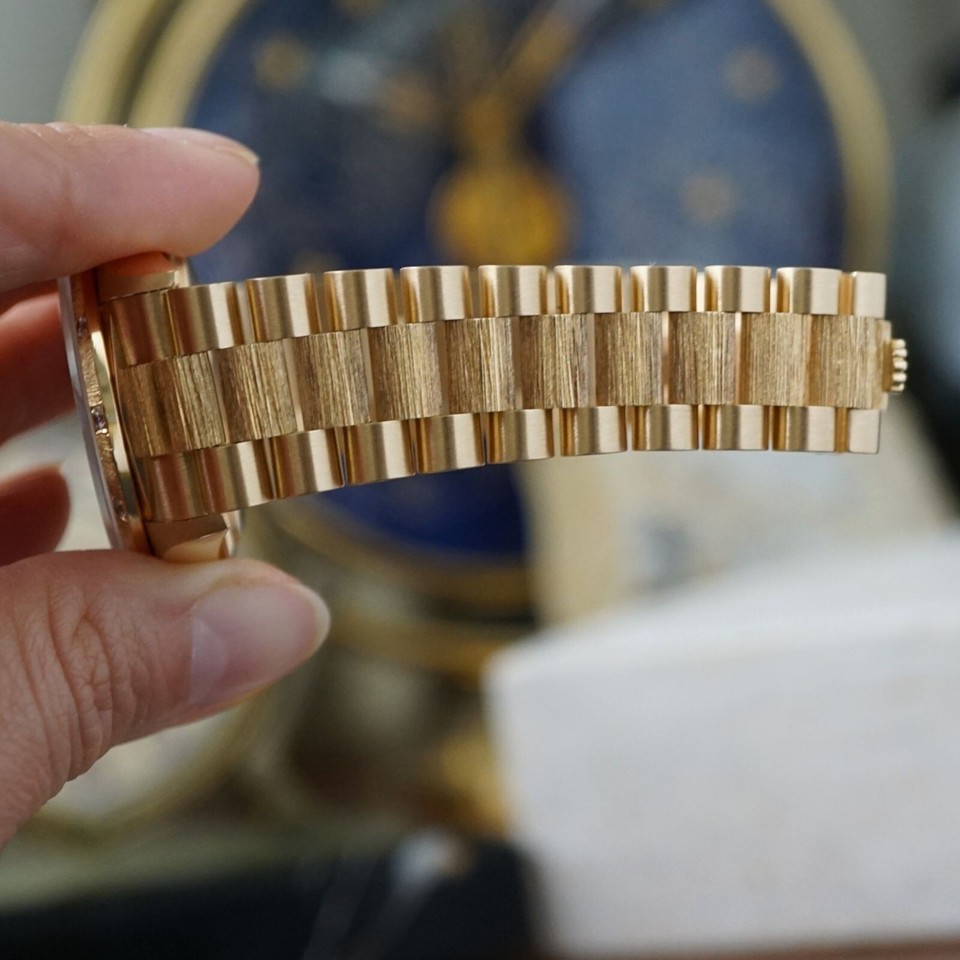 Rolex Day Date Ref. 18108 18k Gold President Bark & Diamond w/ Papers 36 mm 1987 | eBay