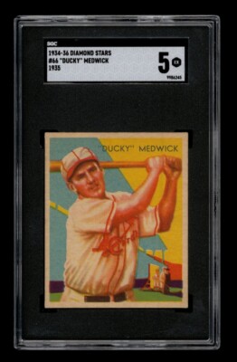 1934-36 Diamond Stars Set-Break # 66 - Ducky Medwick 1935 SGC 5 EX | eBay
