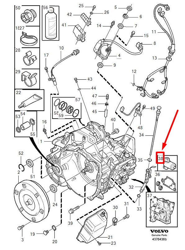 Magnetventil für Automatikgetriebe VOLVO C30 30651854 NEUES ECHTES ...