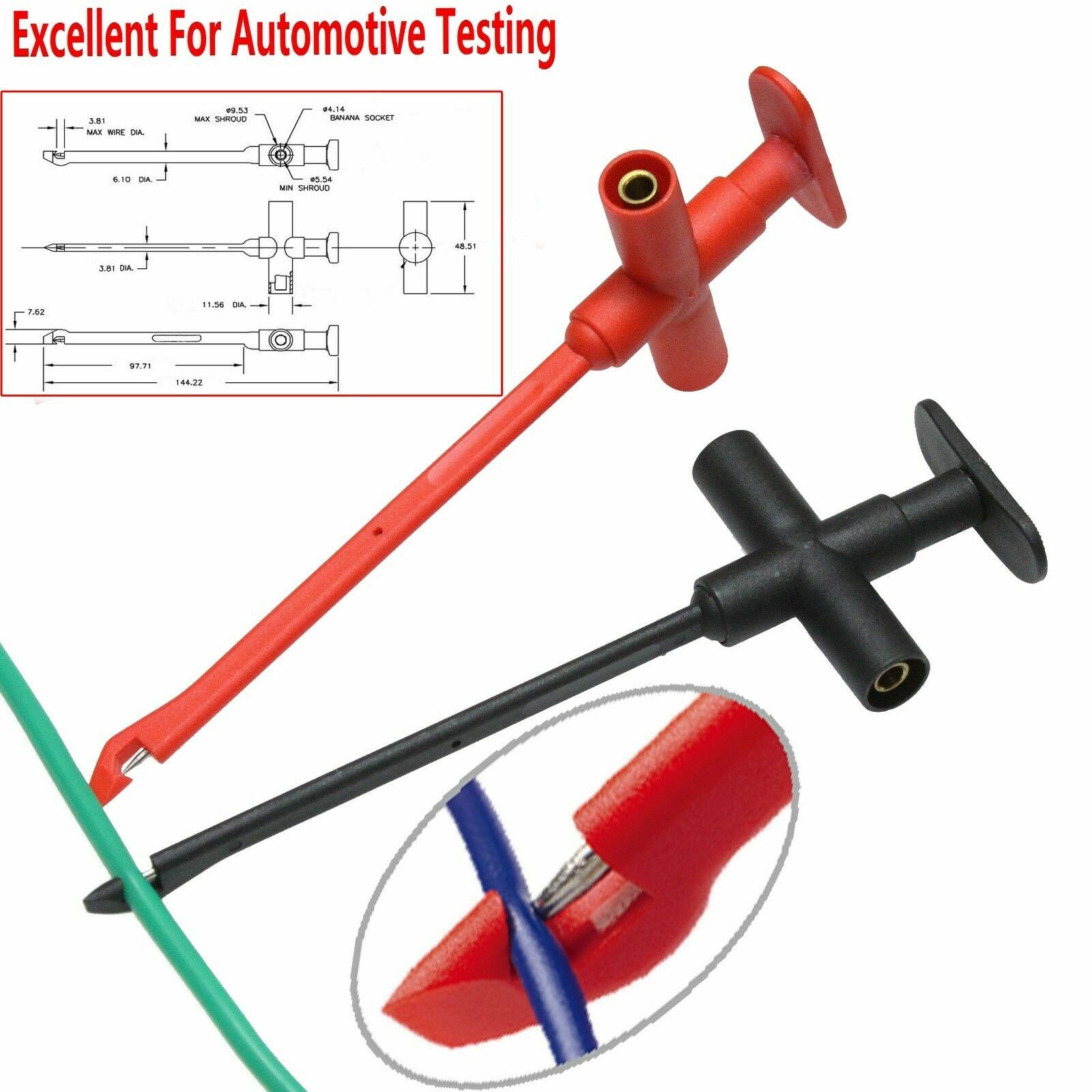 No damage cable test probe hook clip 1000V CAT III MAX 10A Alligator ...