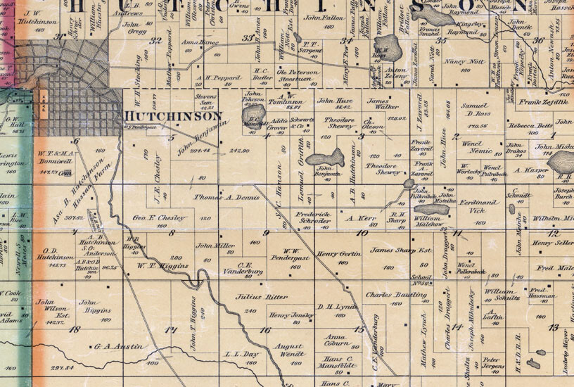 1880 Farm Line Map of McLeod County Minnesota Glencoe Hutchinson | eBay