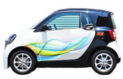Graphics Car 2Sides Sticker Kit For Smart Fortwo Colorful Stripe Vinyl ...