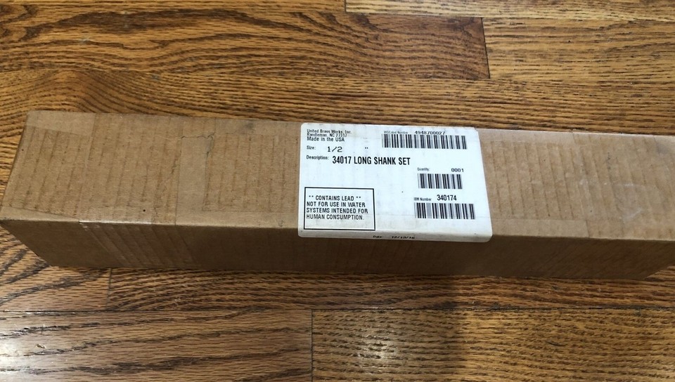 UNITED BRASS 1/2" Long Shank Valves W/ Rods & Safety Ball 34017 340174 ...