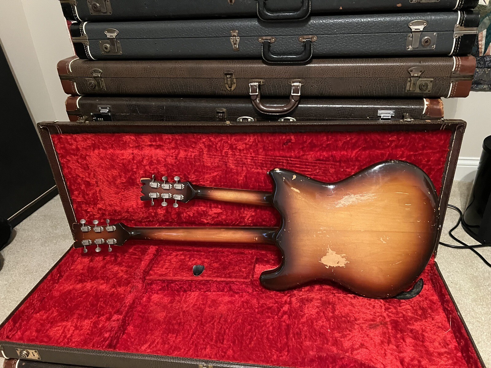 1959 MOSRITE (Pre Ventures) Double Neck - Set Neck - Side Jack -Real ...