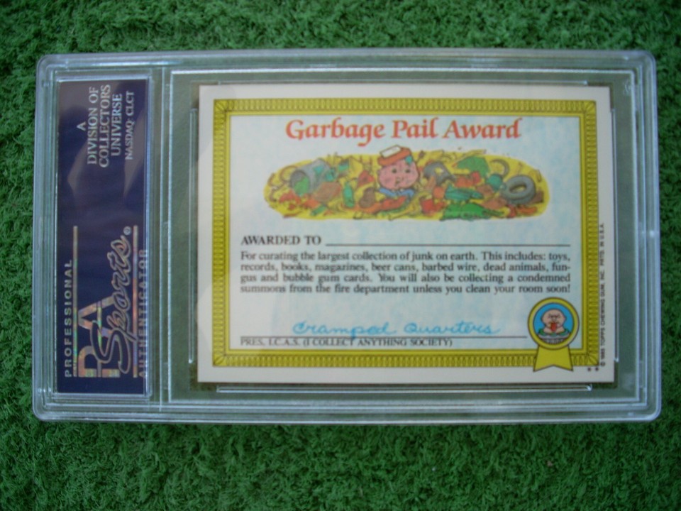 1985 Garbage Pail Kids Stickers Glossy Anna Banana #34b PSA 10 GEM MINT ...
