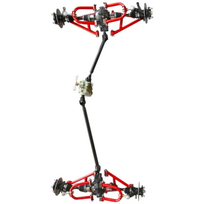 Go Kart 4WD Front Rear Drive Shaft Set CV Axle Kit Suspension SwingArm ...