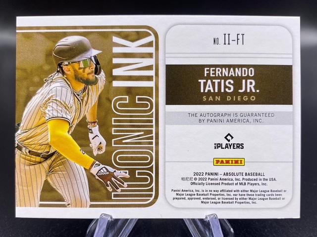2022 Panini Absolute - Iconic Ink #II-FT Fernando Tatís Jr. /199 (AU ...