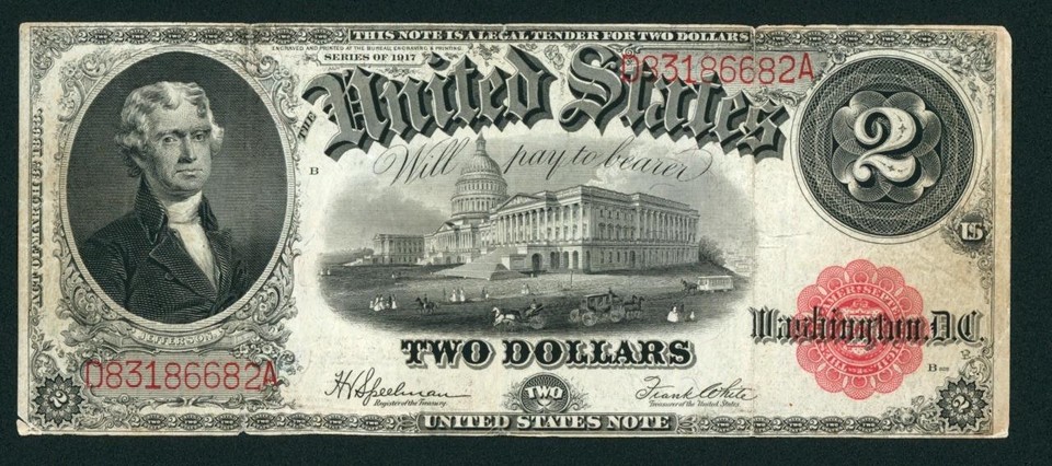 $2 1917 United States Note Legal Tender ** DAILY CURRENCY AUCTIONS | eBay