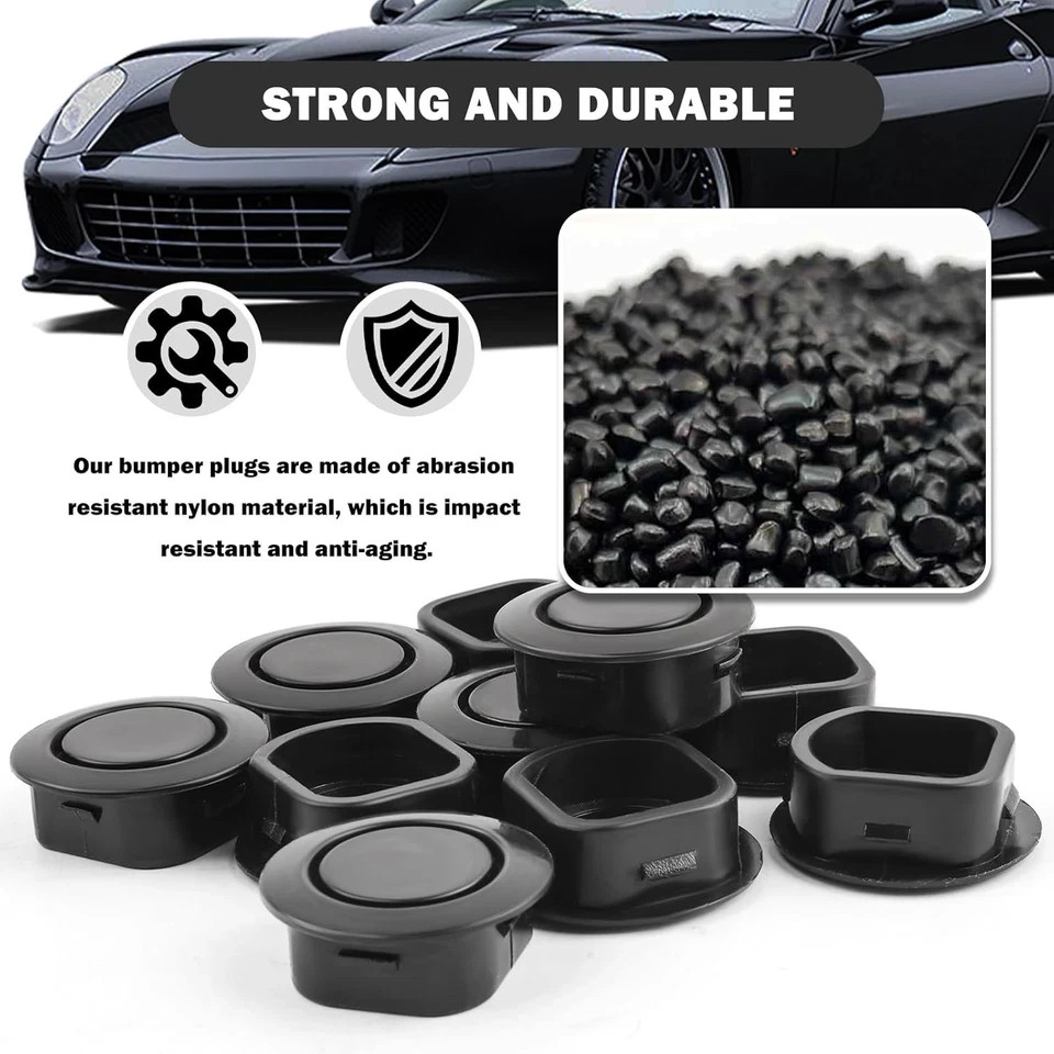 10PCS Car Rear Bumper Plugs for Radar Hole,Durable Bumper Hole Plugs ...