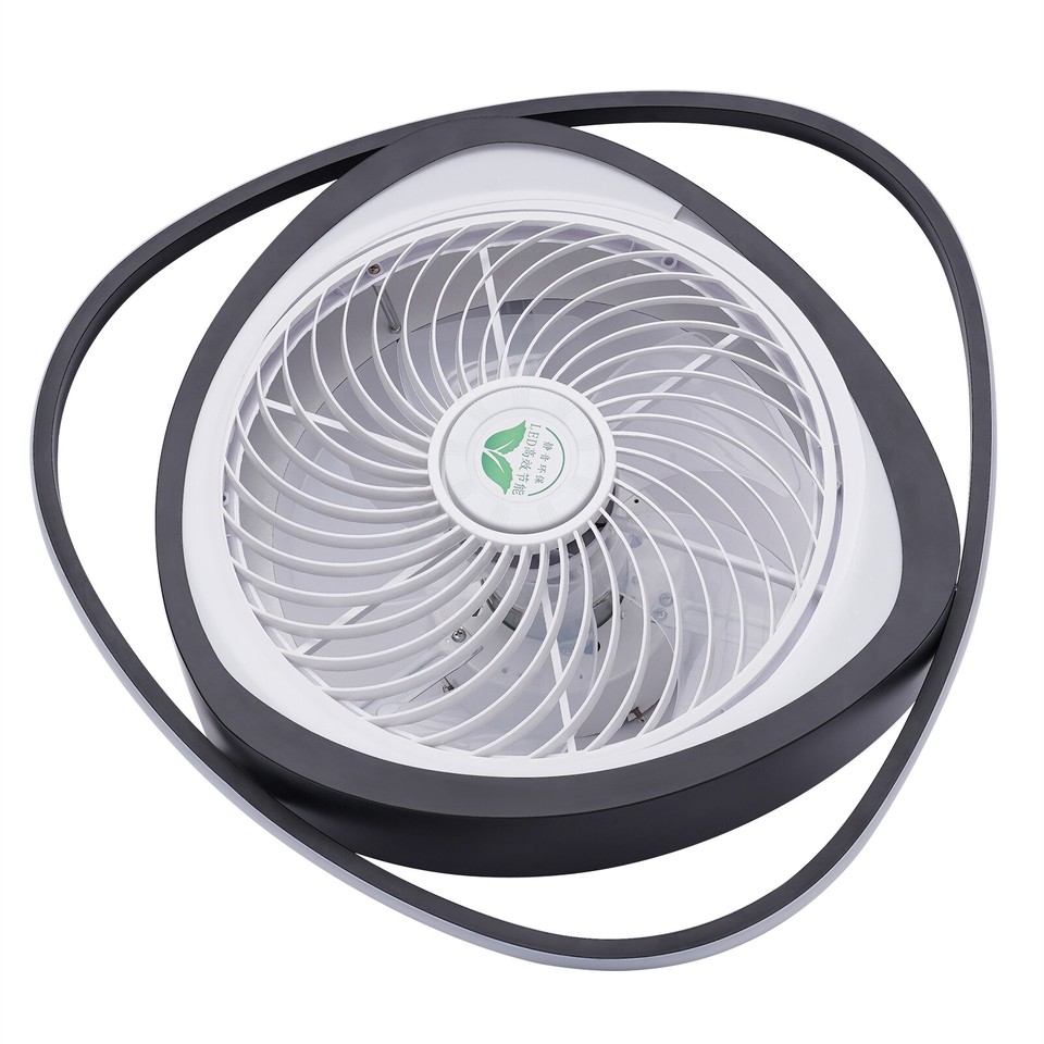 Enclosed LED Ceiling Fan Light Bladeless Ceiling Fan Lamp w/ Remote ...