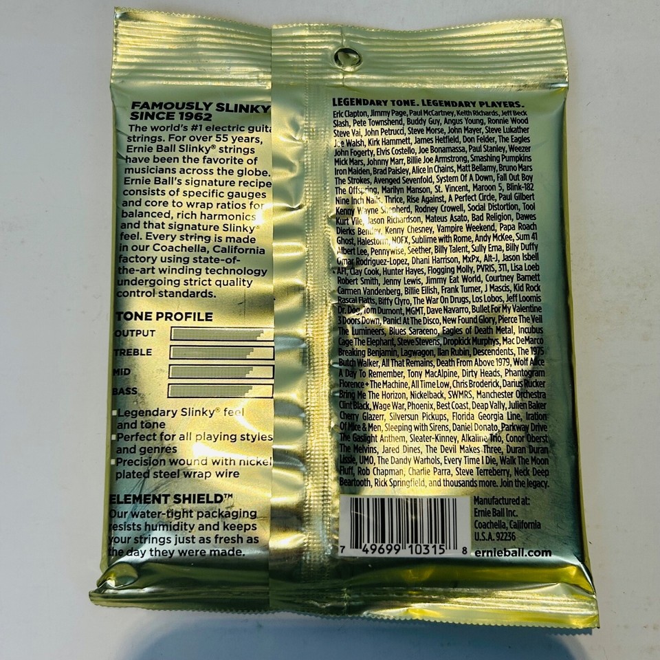 Ernie Ball 2214 Mammoth Slinky Nickel Wound Electric Guitar Strings, 12 ...
