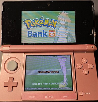 Nintendo 3DS Pink Deluxe Handheld With Pokémon Bank & Transporter | eBay
