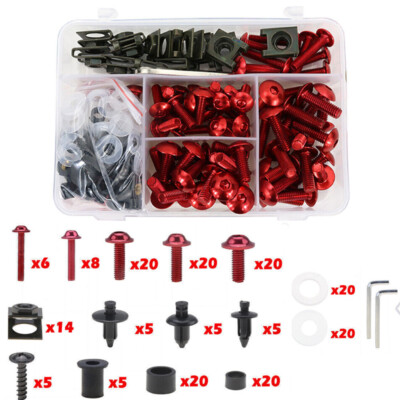 Motorcycle Fairing Bolt Kit Bodywork Screw Nuts Universal CNC Complete ...