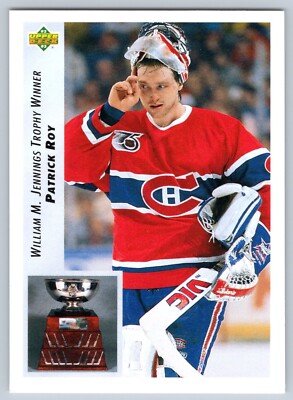 PATRICK ROY / JENNINGS TROPHY 1992-93 UPPER DECK 92-93 NO 440 48376 | eBay