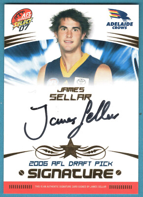 2007 AFL SUPREME [DRAFT PICK SIGNATURE] CARD - DP14 James SELLAR ...