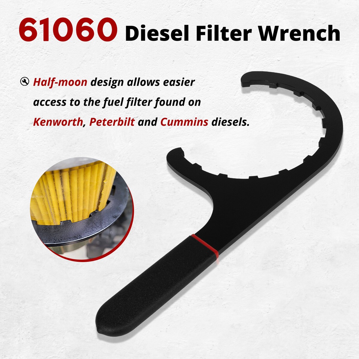 Paccar Filter Tool Diesel Fuel Filter Wrench 61060 - Paccar Kenworth ...