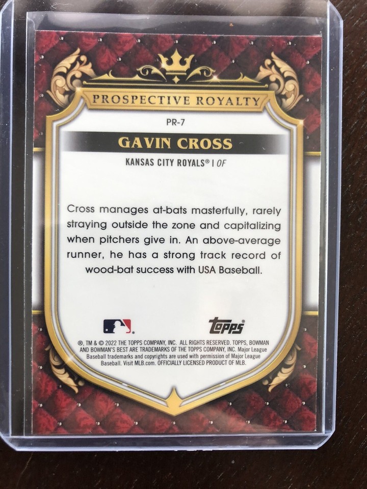 2022 Bowman's Best Gavin Cross Prospective Royalty Insert #PR-7. | eBay