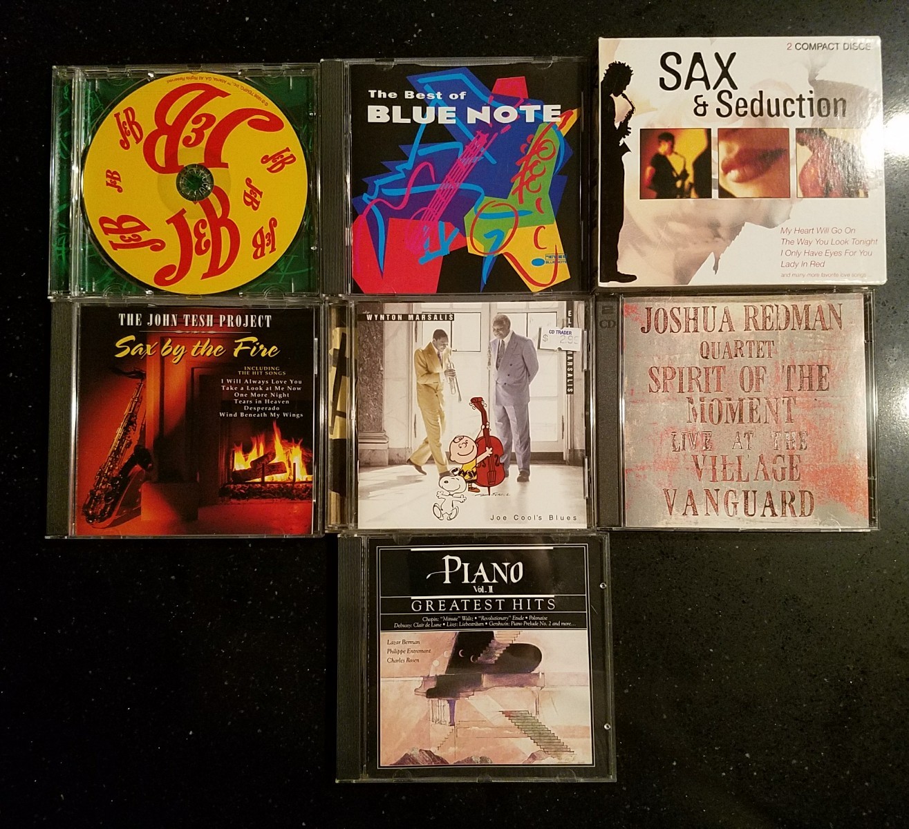 Jazz Funk Music 7x CD Lot Redman Blue Note John Tesh Wynton Marsalis ...