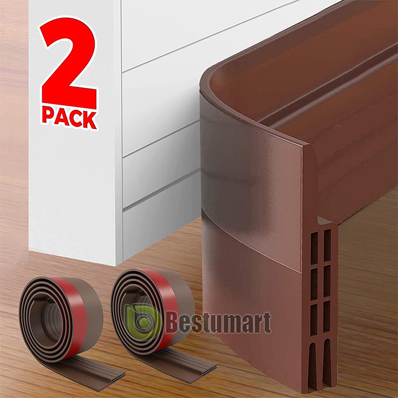 3M Door Bottom Self Adhesive Silicone Rubber Sweep Draft Stopper Door ...